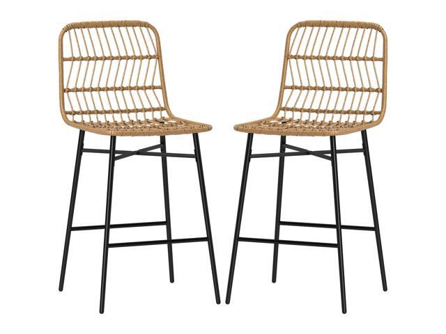 Click here for Aosom Rattan Counter Bar Stools Set of 2  26 Count... prices