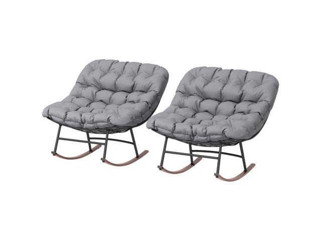 Click here for Aosom Outdoor Rocking Chair Patio Set of 2  Oversi... prices