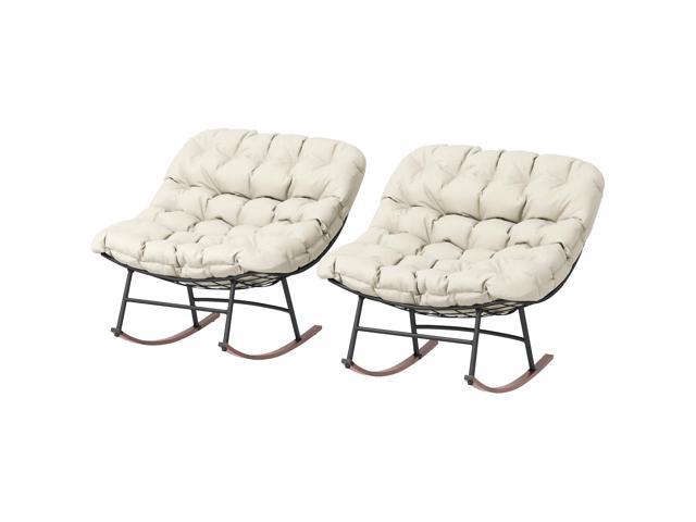 Click here for Aosom Outdoor Rocking Chair Patio Set of 2  Oversi... prices