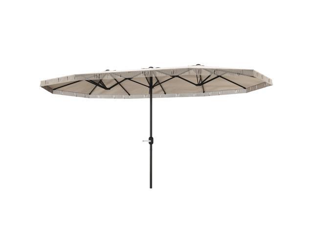 Click here for Aosom 15ft Rectangle Patio Umbrella UPF30+ Extra L... prices