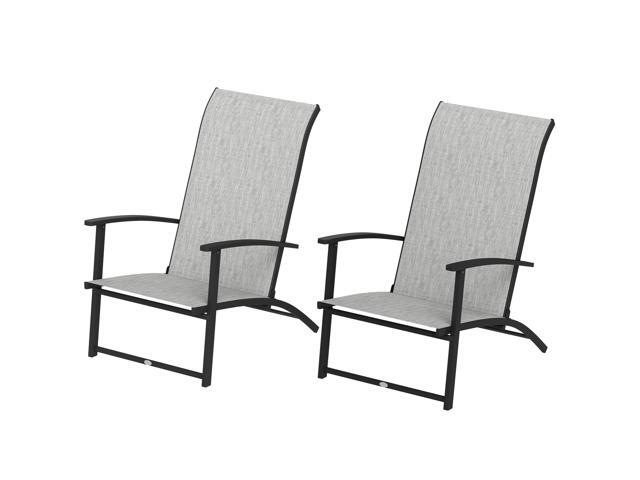 Click here for Aosom Set of 2 Outdoor Dining Chairs with High Bac... prices