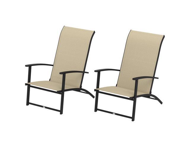 Click here for Aosom Set of 2 Outdoor Dining Chairs with High Bac... prices