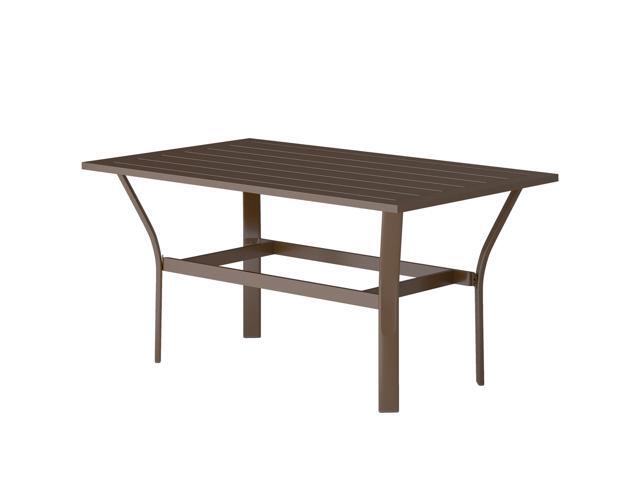 Click here for Aosom Outdoor Coffee Table with Slatted Tabletop... prices