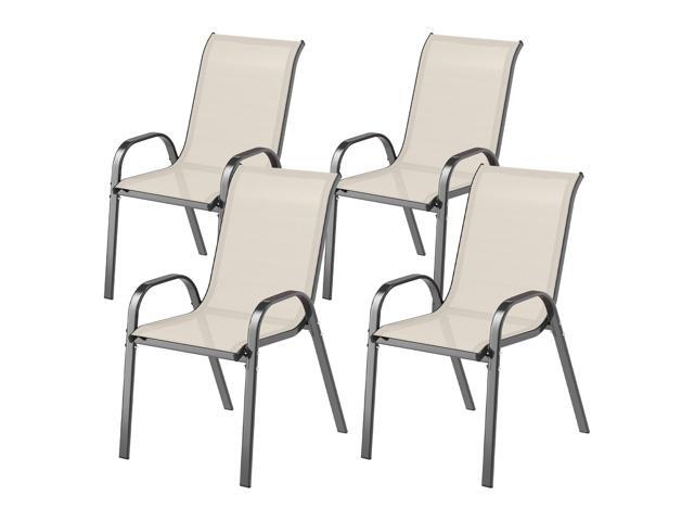 Click here for Aosom Set of 4 Outdoor Dining Chairs  Stackable Pa... prices