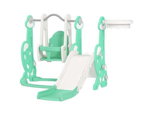Click here for AosomQaba 4 in 1 Toddler Slide and Swing Set for A... prices