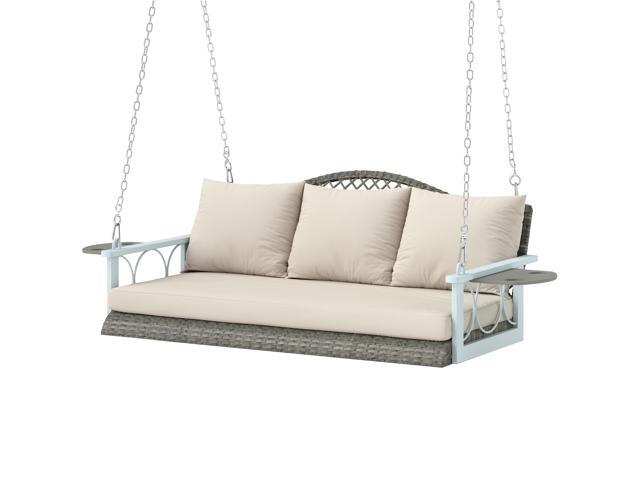 Click here for Aosom 3 Person Wicker Hanging Outdoor Patio Porch... prices