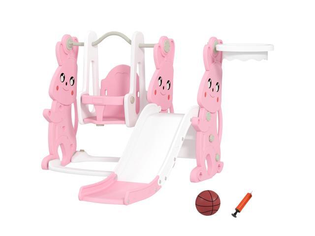 Click here for AosomQaba 4 in 1 Toddler Slide and Swing Set with... prices