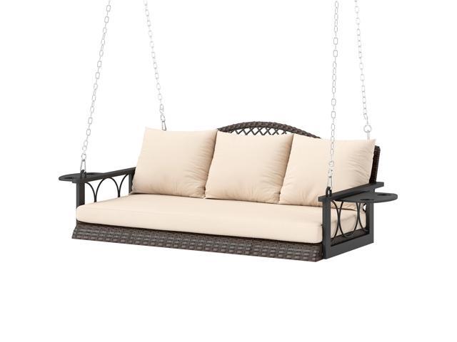 Click here for Aosom 3 Person Wicker Hanging Outdoor Patio Porch... prices