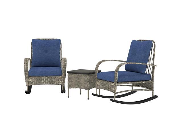 Click here for Aosom 3 Piece Wicker Patio Furniture Set  Outdoor... prices