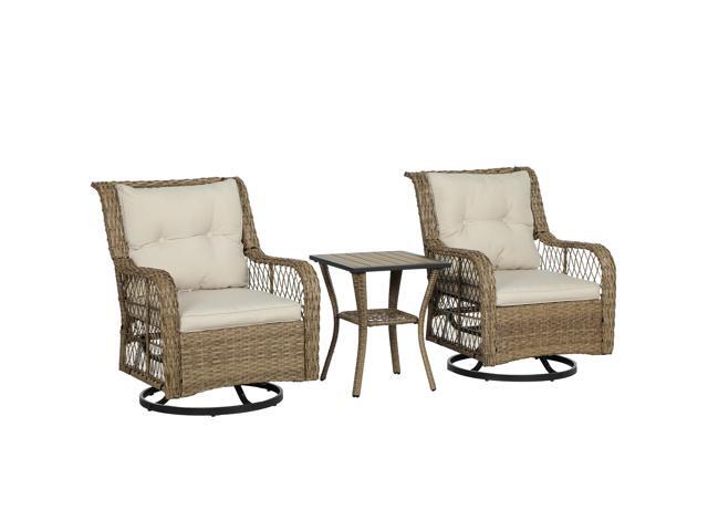 Click here for Aosom 3 Piece Outdoor Bistro Set  Wicker Small Pat... prices