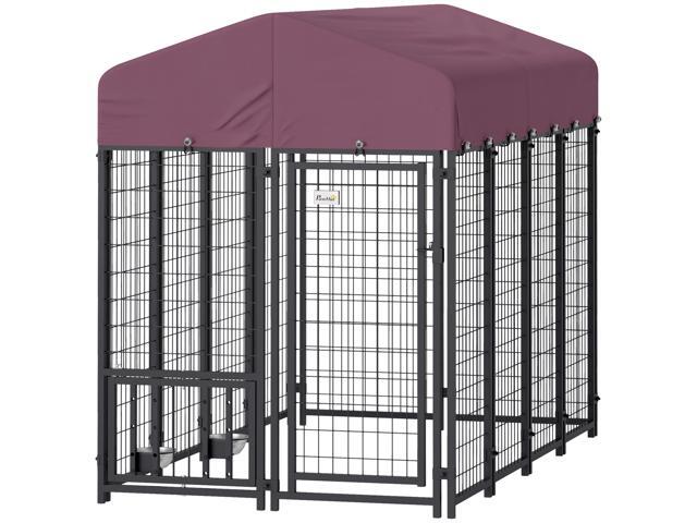 Click here for Aosom Welded Wire Outdoor Dog Kennel with 360Â° Ro... prices