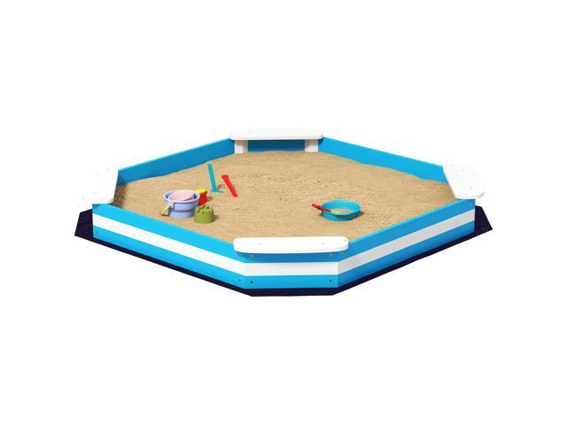 Click here for AosomQaba Kids Sandbox with 4 Corner Seats  Bottom... prices