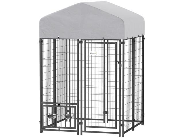 Click here for Aosom Welded Wire Outdoor Dog Kennel with 360Â° Ro... prices