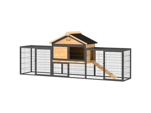 Click here for Aosom Wooden Rabbit Hutch Outdoor  85 Large Bunny... prices