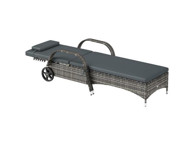Click here for Aosom Outdoor Chaise Lounge  5-Level Adjustable Ba... prices