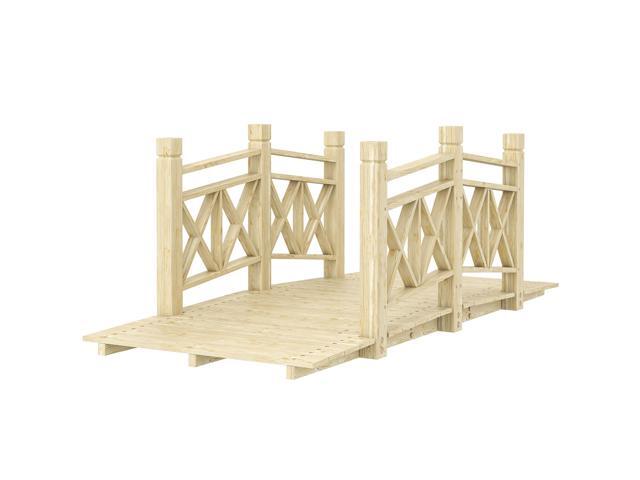 Click here for Aosom 5 ft. Wooden Garden Bridge Footbridge for Ba... prices
