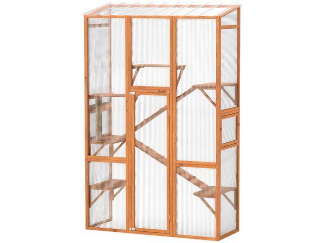 Click here for Aosom Outdoor Catio Cat Enclosure  Large Wooden Ca... prices