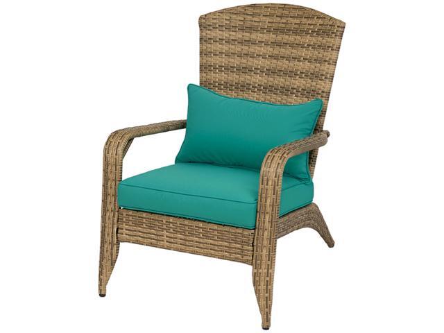 Click here for Aosom Patio Adirondack Chair with Rattan Wicker  S... prices