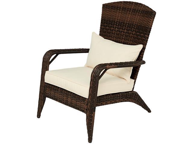 Click here for Aosom Patio Adirondack Chair with Rattan Wicker  S... prices
