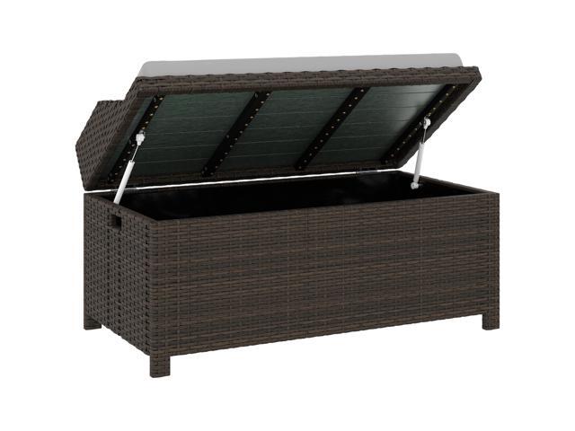 Click here for Aosom Outdoor Wicker Storage Bench with Storage &... prices