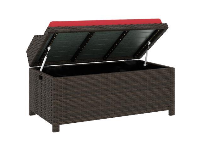Click here for Aosom Outdoor Wicker Storage Bench with Storage &... prices