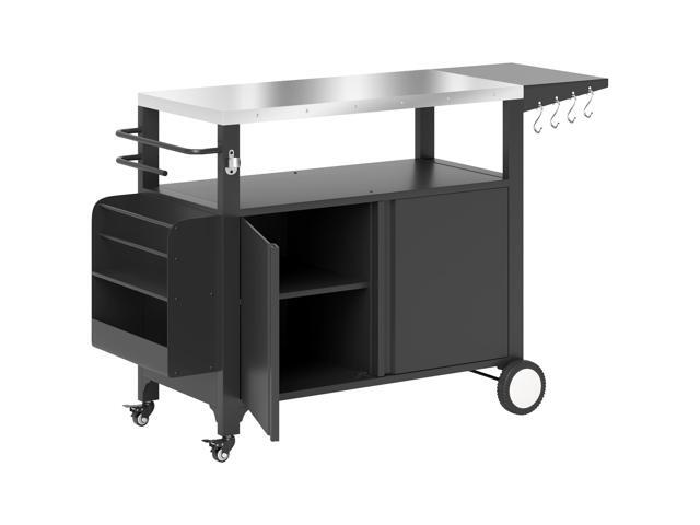 Click here for Aosom Outdoor Grill Cart Table with Stainless Stee... prices