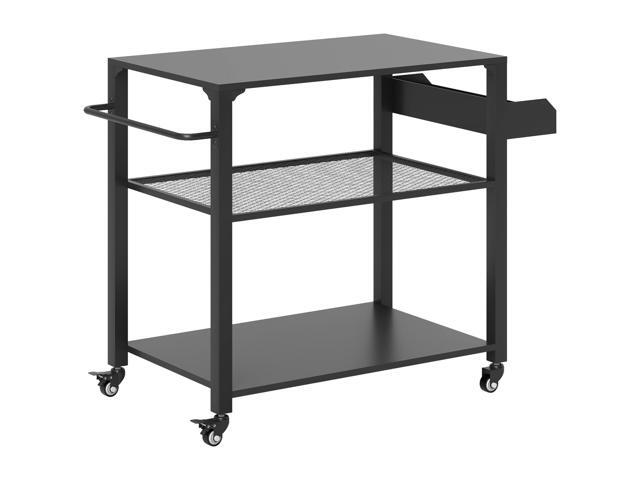 Click here for Aosom 3-Tier Outdoor Grill Cart with Storage Racks... prices