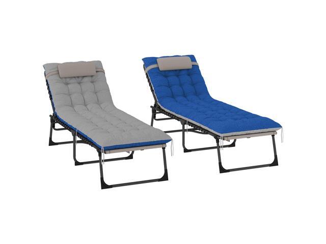 Click here for Aosom Outdoor Chaise Lounge Chair Set of 2  5-Leve... prices