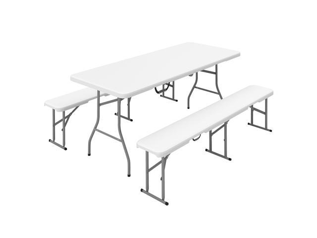 Click here for Aosom 6FT 3 PCS Portable Camping Table and Chairs... prices