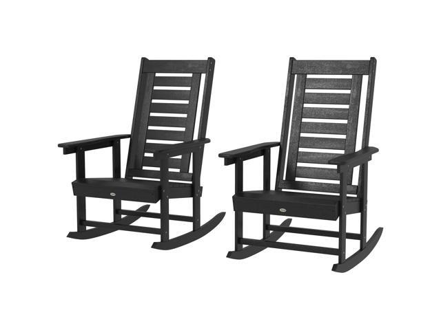 Click here for Aosom 2 Pieces Outdoor Rocking Chairs  HDPE Patio... prices