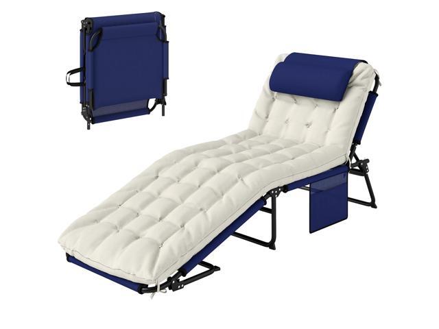 Click here for Aosom Folding Chaise Lounge Pool Chair with 4-leve... prices