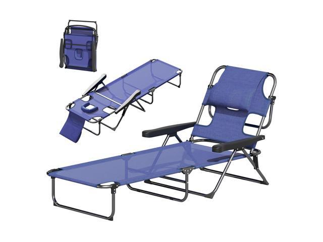 Click here for Aosom Folding Lounge Chair w/ Reclining Back  Navy... prices