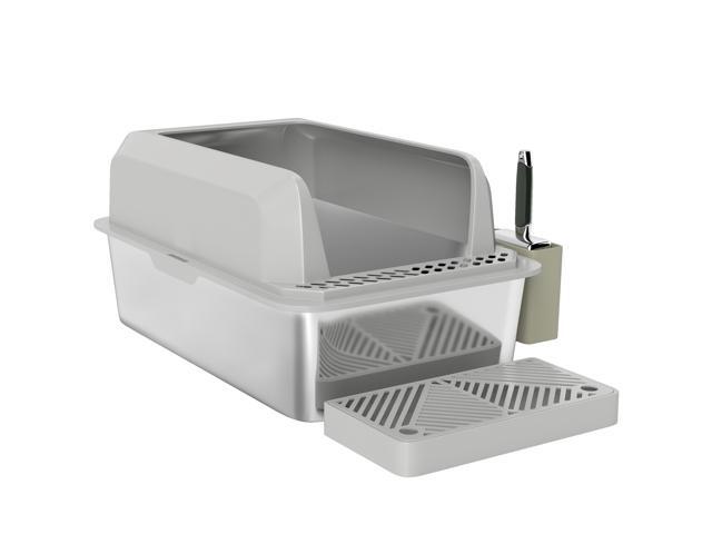 Click here for Aosom Stainless Steel Litter Box with Metal Scoop... prices