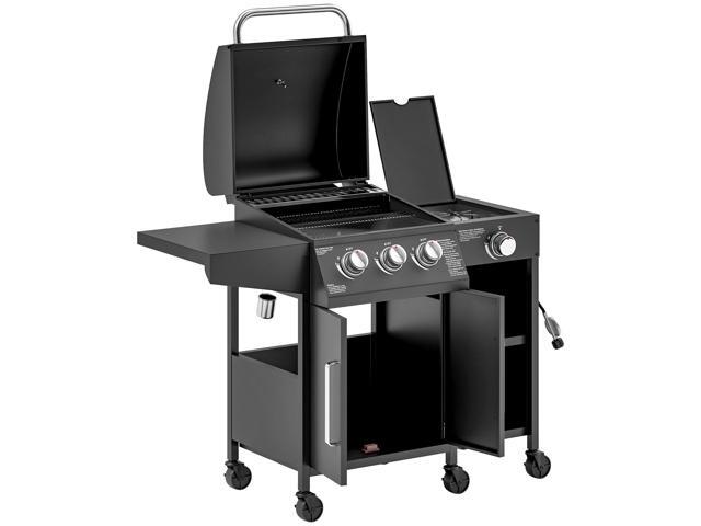 Click here for Aosom 3 Burner Propane Gas Grill with Side Burner... prices