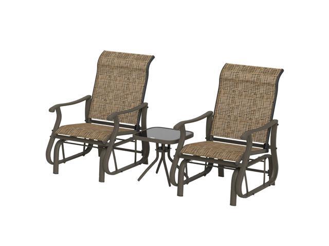 Click here for Aosom 3-Piece Outdoor Gliders Set Bistro Set with... prices