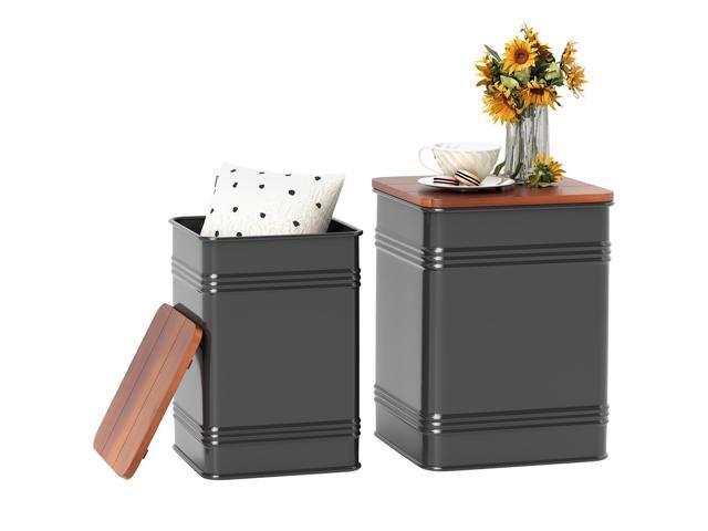 Click here for Aosom Ottoman with Storage Set of 2  Industrial Ne... prices