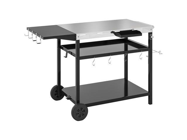 Click here for Aosom Outdoor Bar Cart Grill Table with Stainless... prices