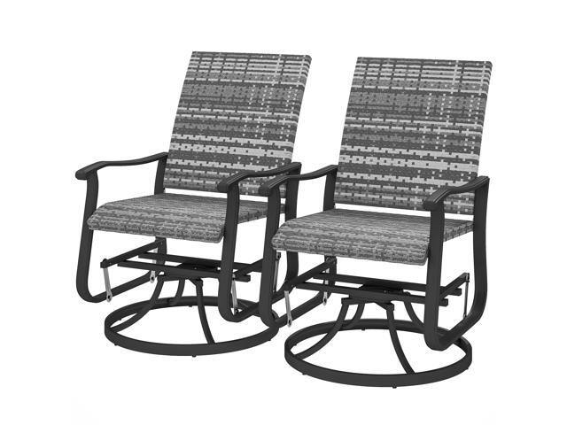 Click here for Aosom Wicker Rattan Swivel Patio Glider Chair Set... prices