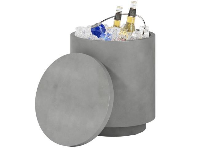 Click here for Aosom 2.6 Gal Outdoor Side Table  3-In-1 Concrete... prices