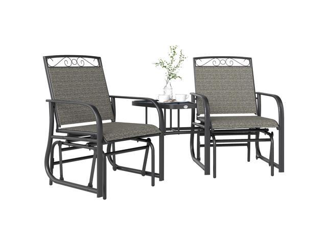 Click here for Aosom Outdoor Glider Chairs with Coffee Table  Pat... prices
