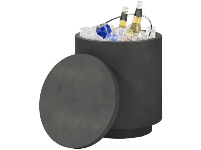 Click here for Aosom 2.6 Gal Outdoor Side Table  3-In-1 Concrete... prices