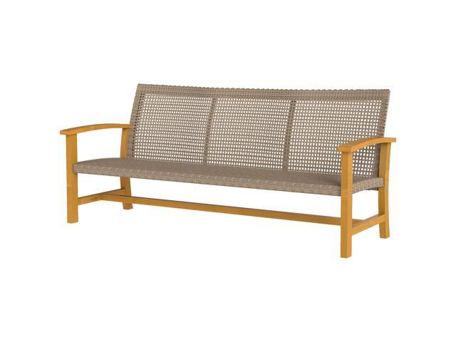 Click here for Aosom 3-Seat Wicker Outdoor Couch Patio Sofa  Acac... prices