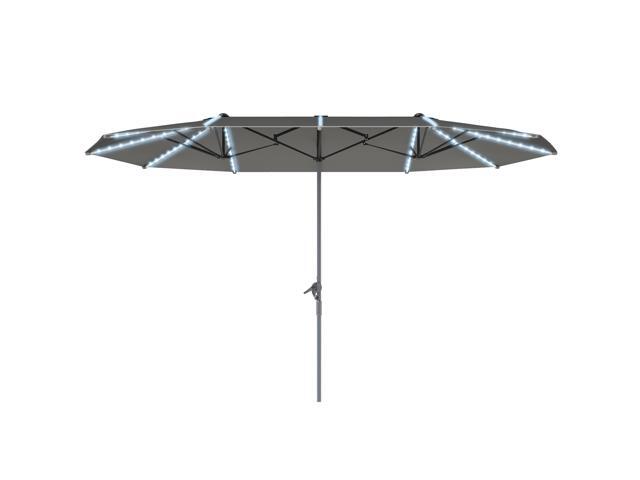 Click here for Aosom 15ft Double-Sided Outdoor Umbrella with Sola... prices