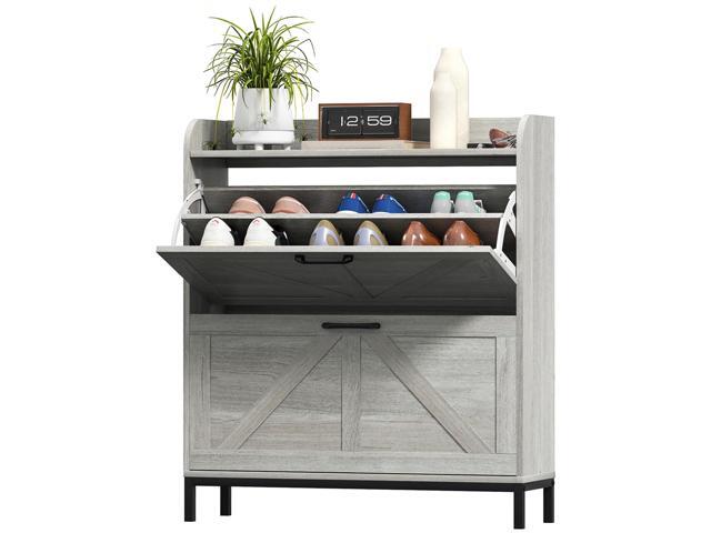 Click here for Aosom Shoe Cabinet Organizer with 2 Flip Drawers... prices