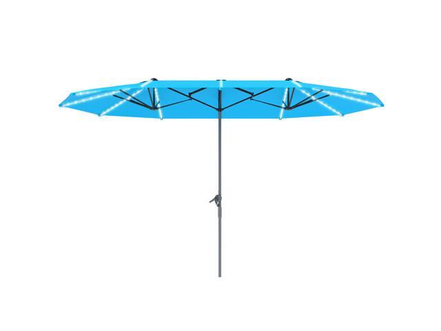 Click here for Aosom 15ft Double-Sided Outdoor Umbrella with Sola... prices