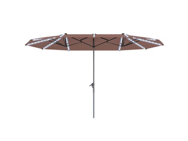 Click here for Aosom 15ft Double-Sided Outdoor Umbrella with Sola... prices