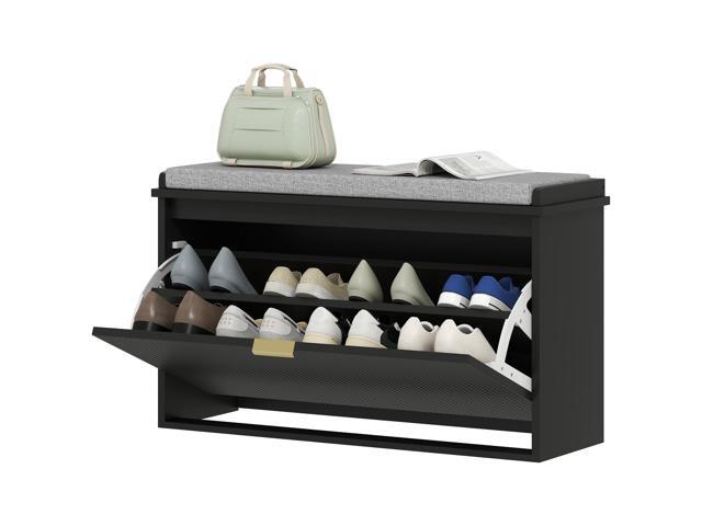 Click here for Aosom Shoe Storage Bench with Padded Seat Cushion... prices