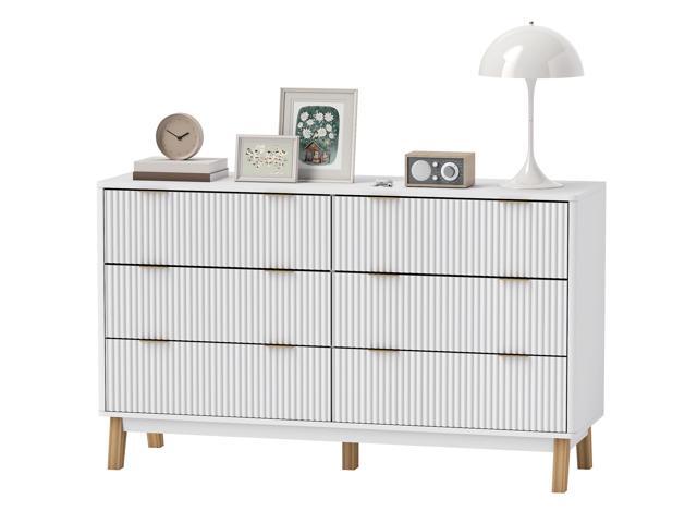 Click here for Aosom 6 Drawer Double Dresser for Bedroom  Fluted... prices
