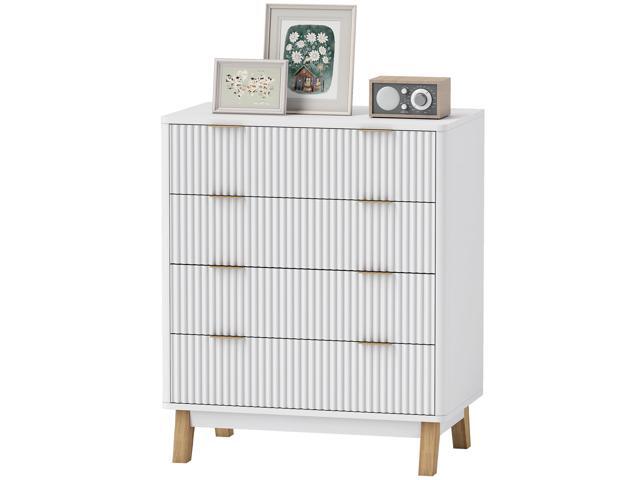 Click here for Aosom 4 Drawer Double Dresser for Bedroom  Fluted... prices