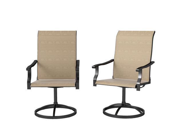 Click here for Aosom Patio Swivel Chairs Set of 2  High Back Pati... prices